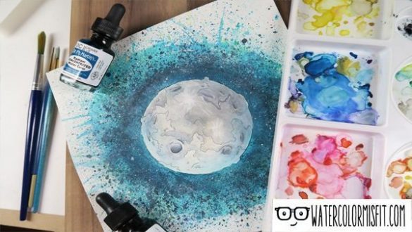How to Paint a Splatter Effect with Watercolor – Watercolor Misfit