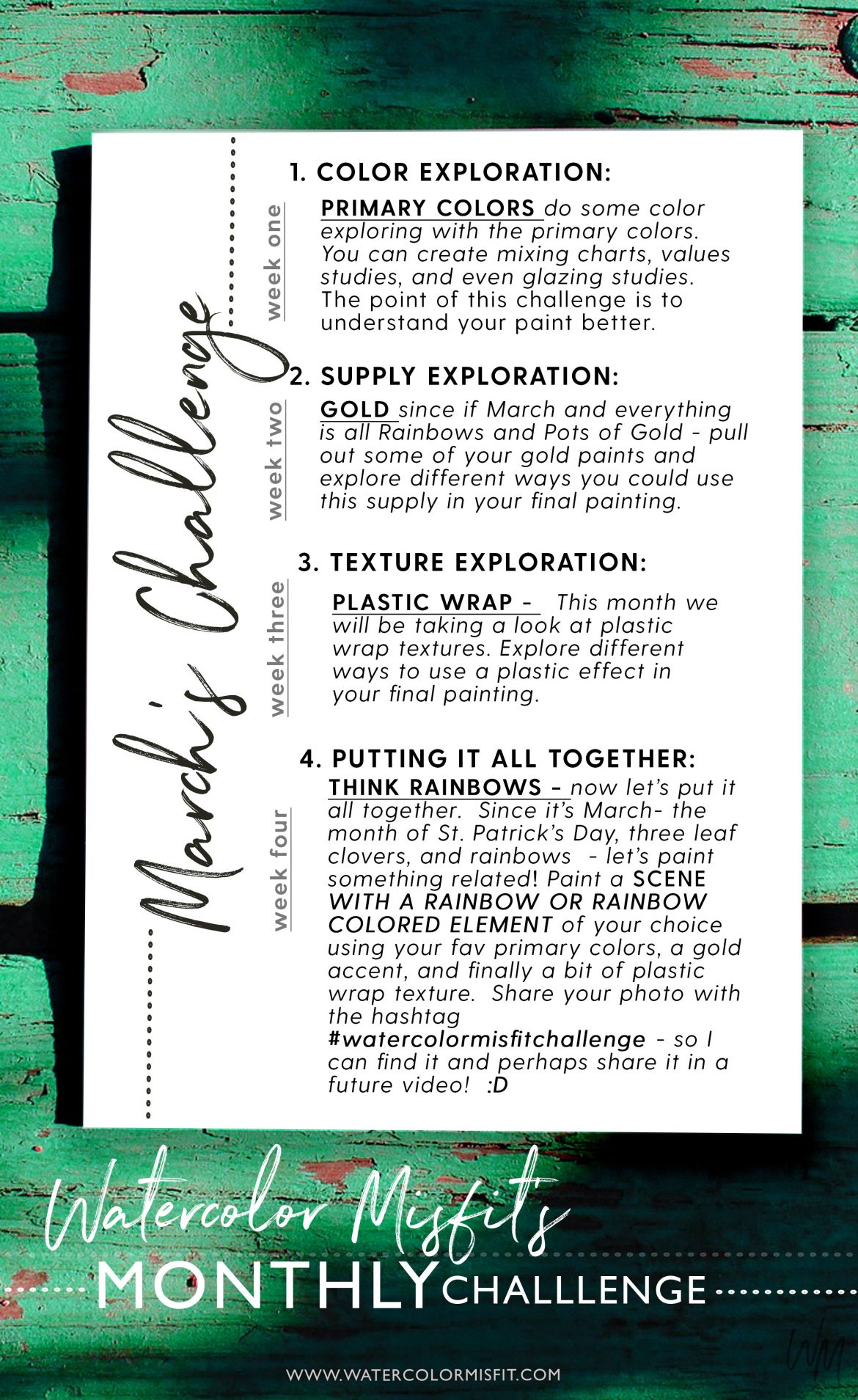 March’s Watercolor Challenge – Watercolor Misfit