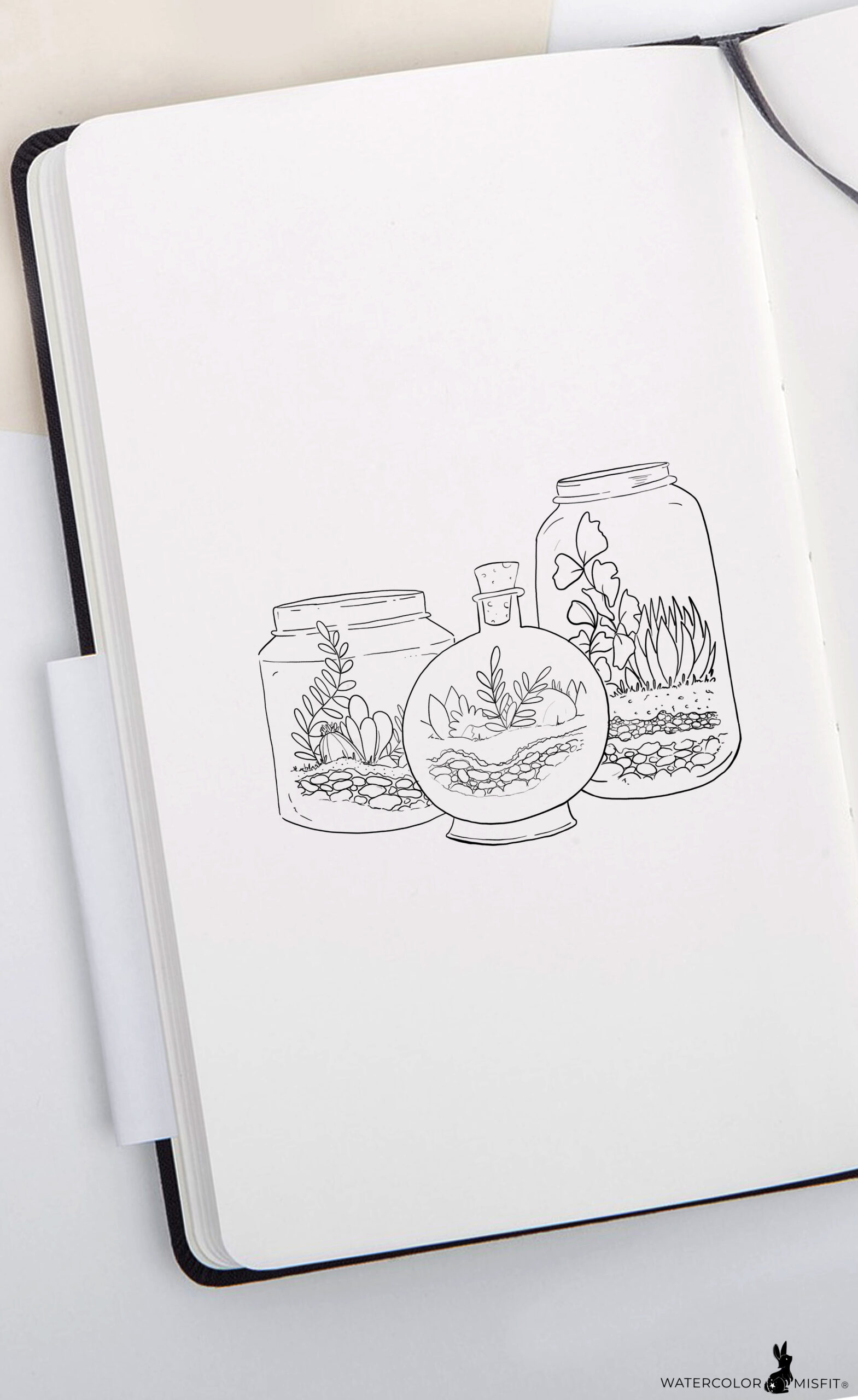 terrarium Drawing – Watercolor Misfit